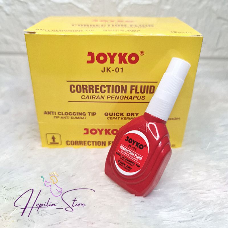 Jual TipEx Putih Original Joyko JK-01 atau JK-101 ECER / Tip Ex Cair ...