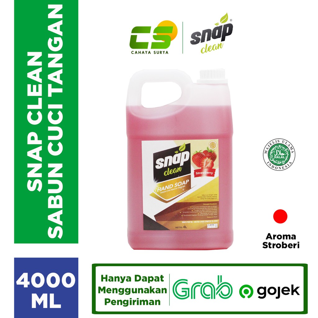Jual SNAP CLEAN HAND SOAP SABUN CUCI TANGAN 4L (HANDSOAP) | Shopee ...