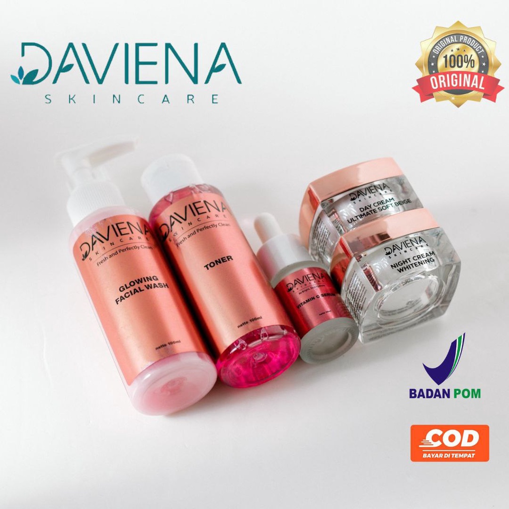 Jual DAVIENA SKINCARE PAKET GLOWING SERIES ACNE SERIES GOLD SERIES ...