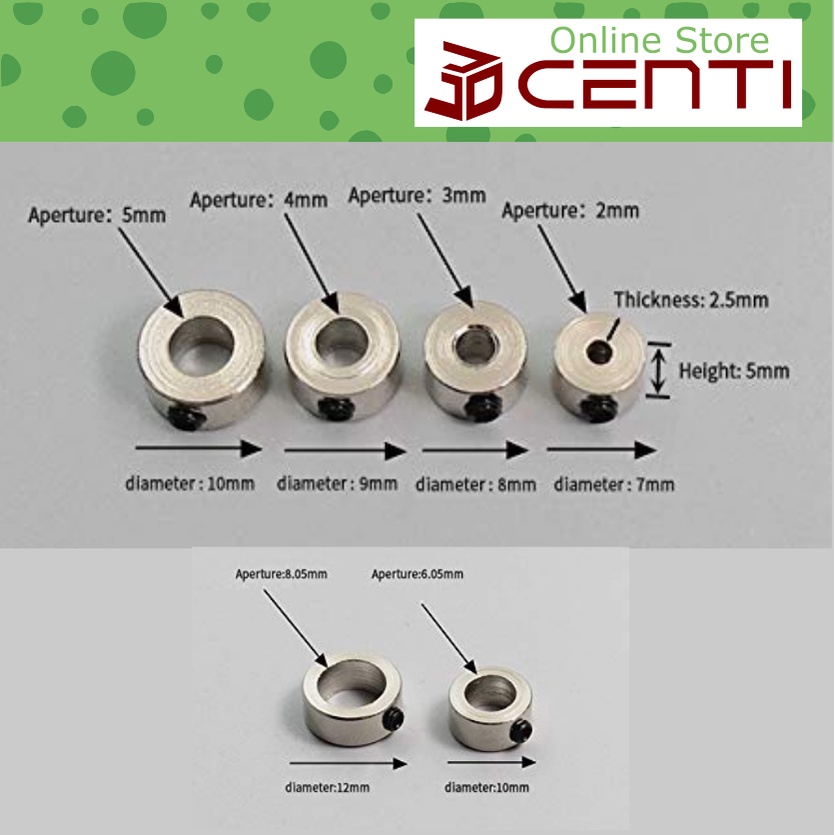 Jual Shaft Drill Locator Stop Collars Fixing Ring 3mm 4mm 5mm 6mm 7mm 8mm 10mm 12mm | Shopee ...