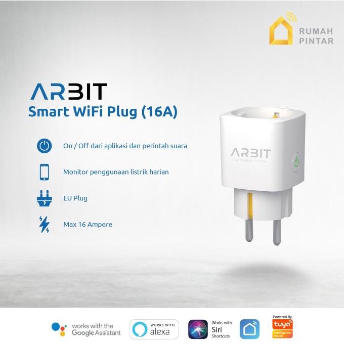 Jual ARBIT Wifi Smart Plug Socket 16A with Power Meter Works Alexa ...