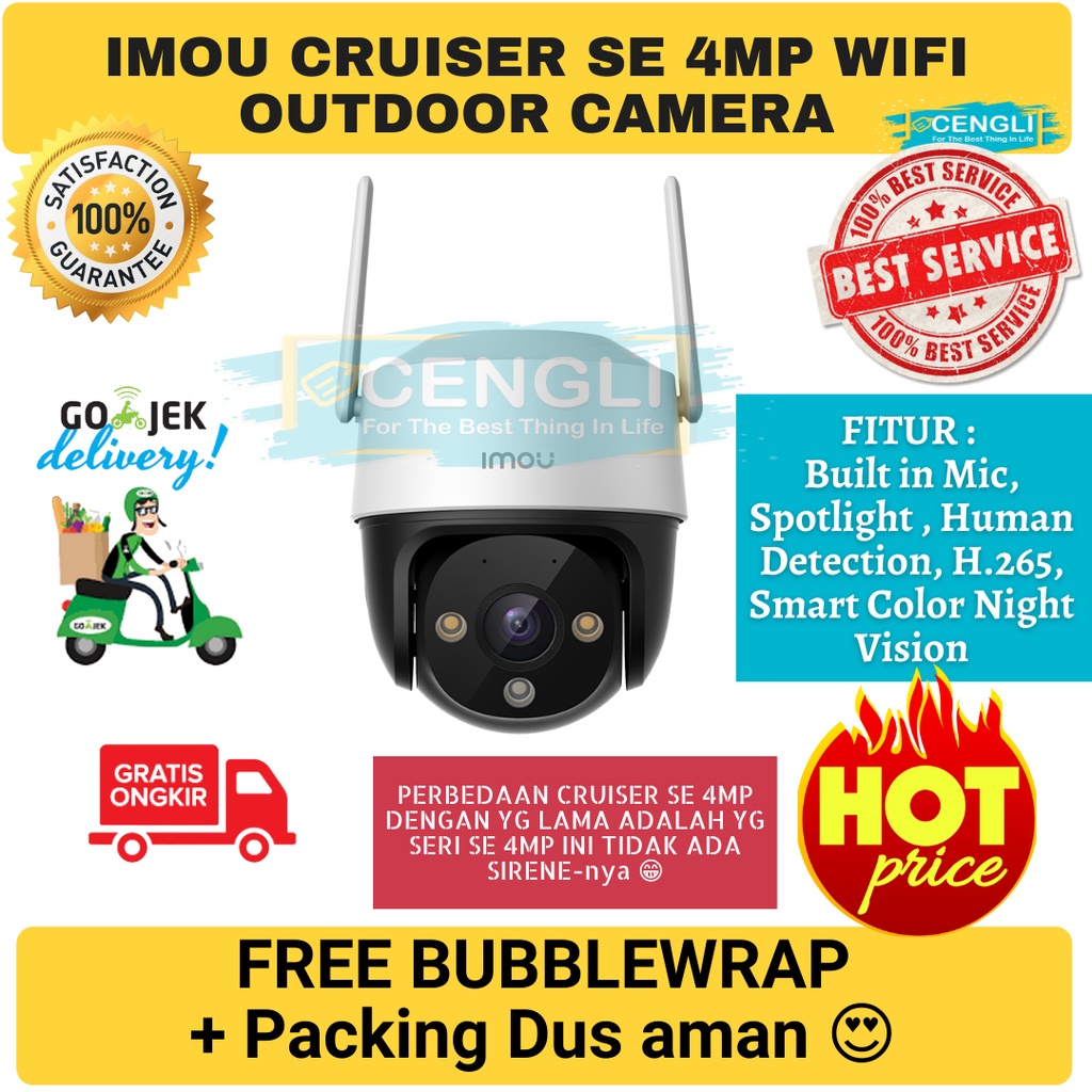 Jual Imou Cruiser SE 4MP IPC-S41FP-IMOU Full Color Wireless Wifi Camera ...