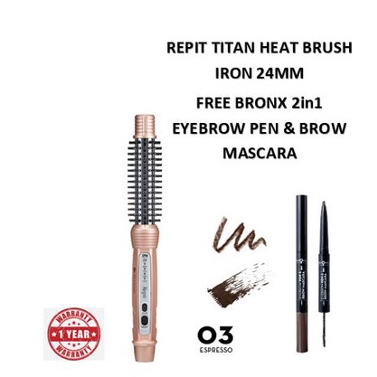 Jual REPIT TITAN HEAT BRUSH IRON Catokan Pengeriting rambut Repit 24mm ...