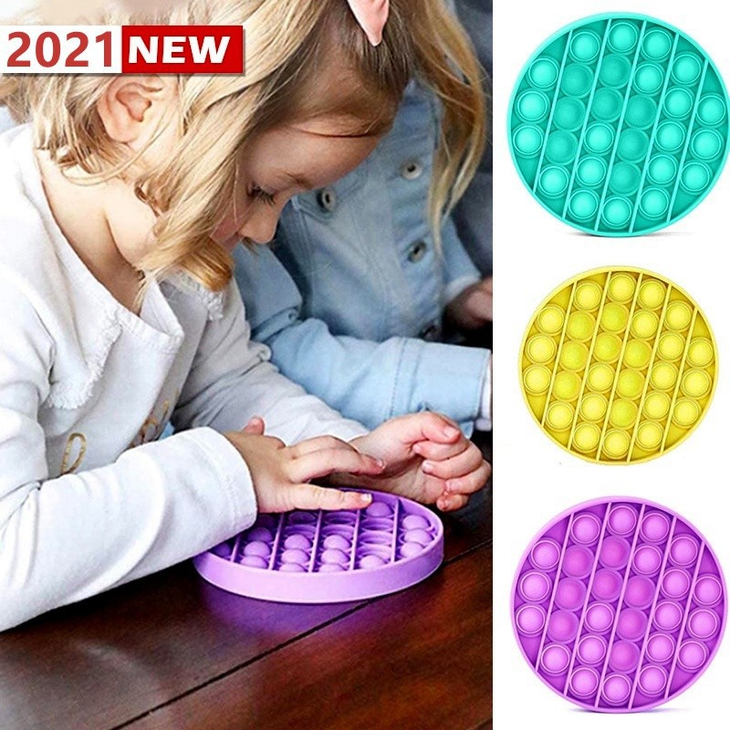 Jual POP IT Pop Its Round Fidget Toy Push bubble BULAT KOTAK HATI ...