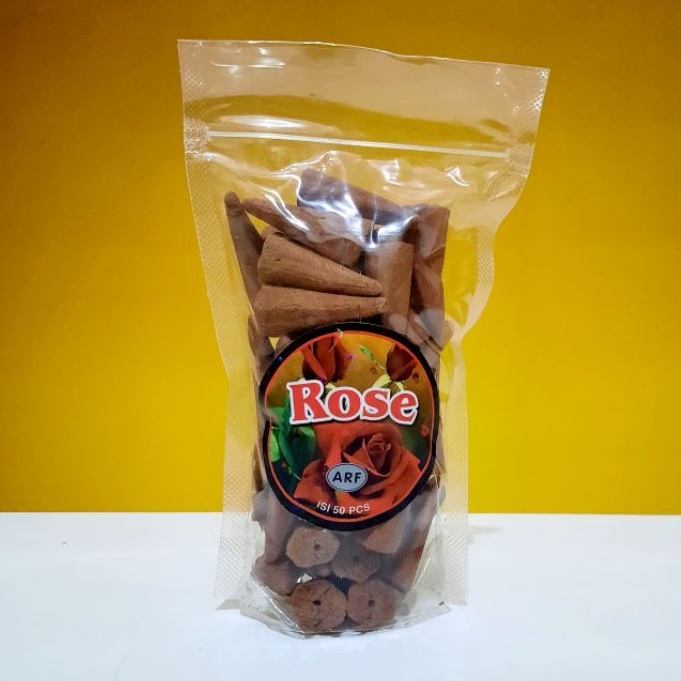 Jual ROSE Bukhur ARF Dupa Kerucut Bolong Asap Kebawah Kemasan isi 50 ...