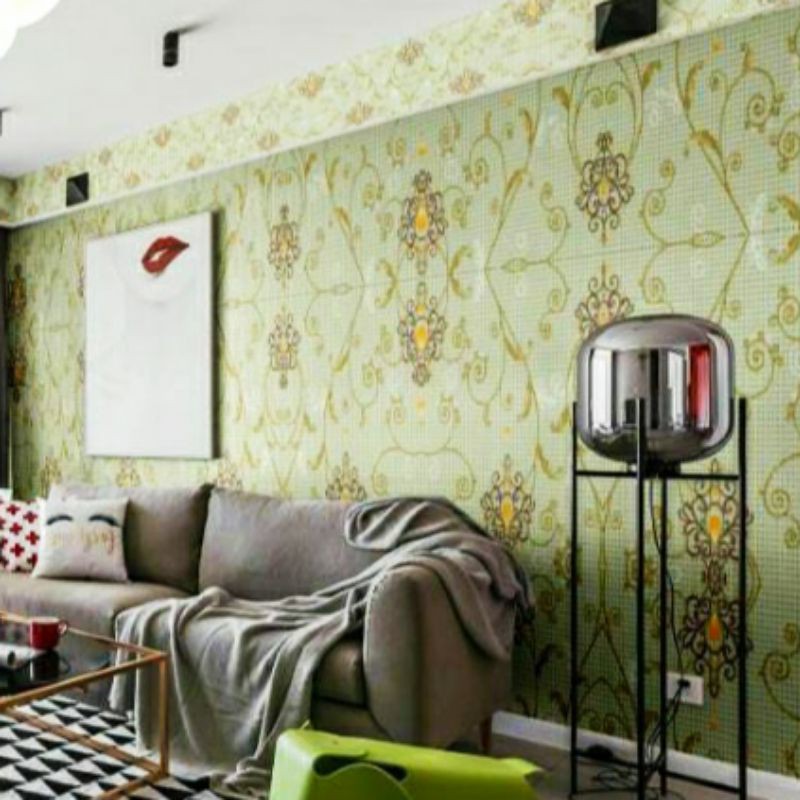 Jual BISA dipakai COD WALLSTIKER UKURAN 45 CM X 10 M WALLPAPER MURAH MOTIF ABSTRAK WARNA HIJAU ...
