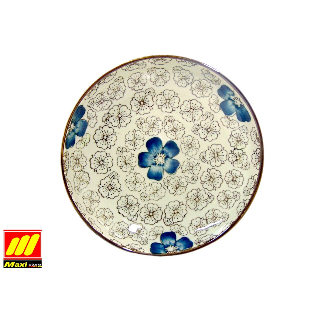 Jual Piring keramik motif jepang 18 cm/ keramik/porselen - Maxistore ...