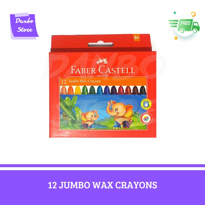 Jual FABER CASTELL 12 JUMBO WAX CRAYONS | Shopee Indonesia