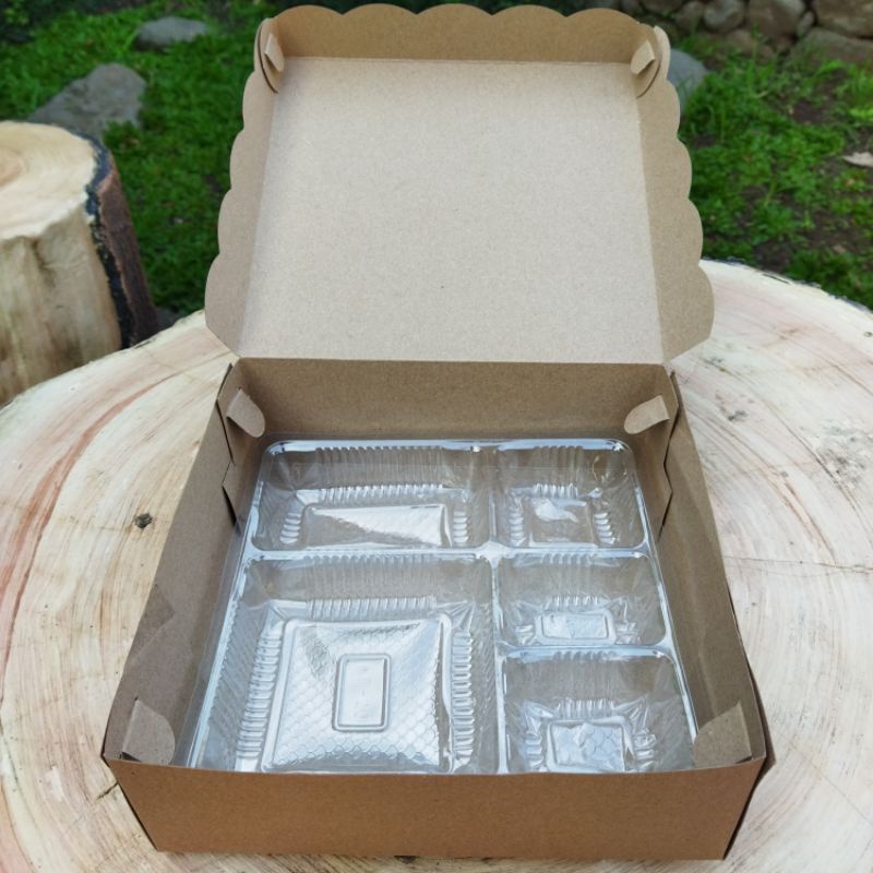 Jual Dus Coklat R10K Kraft 20x20 cm / Kotak Nasi R10K / Box Nasi Coklat ...