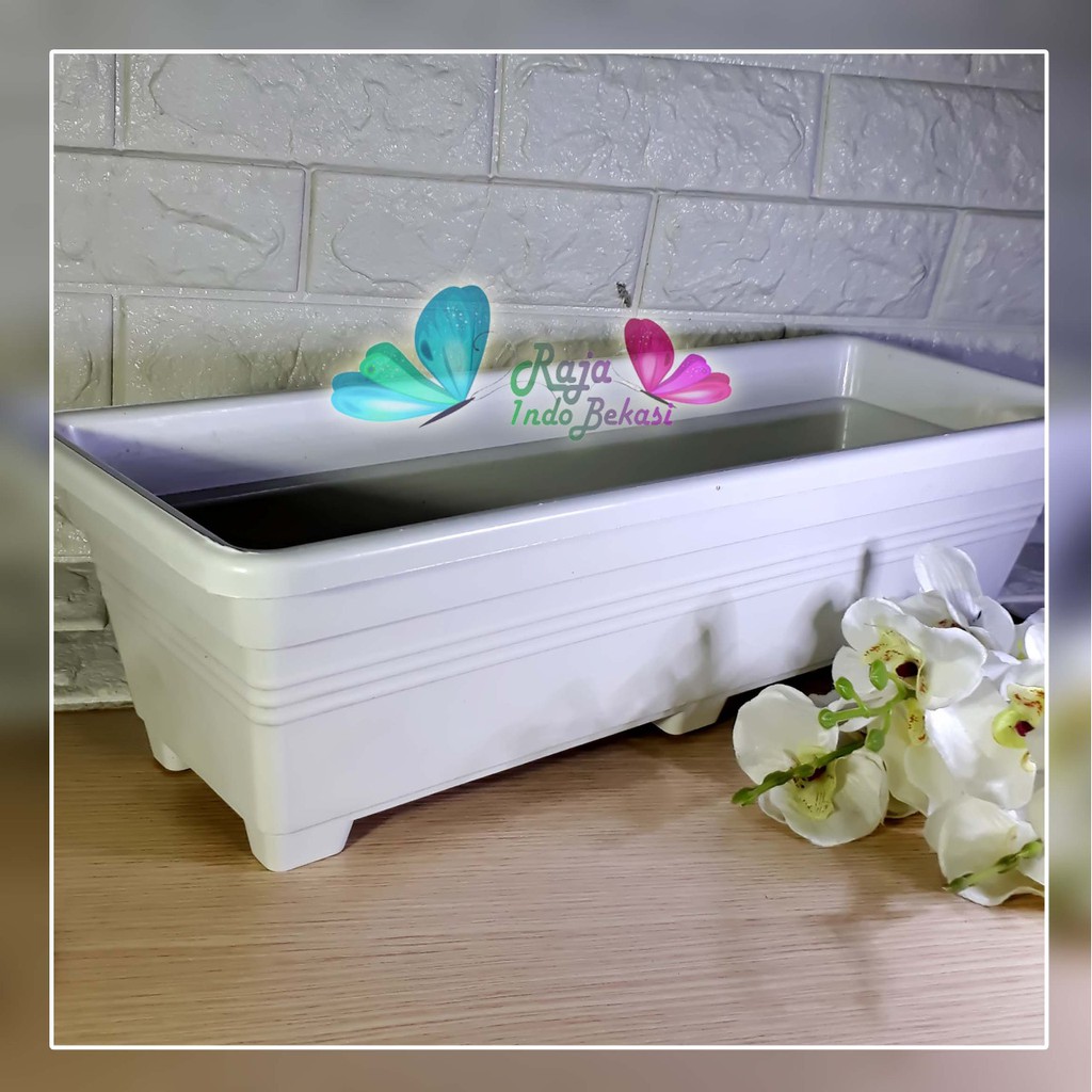 Jual Pot Persegi Panjang Galaxy 50 Cm Putih - Pot Tanaman 49 50 Cm Pot ...