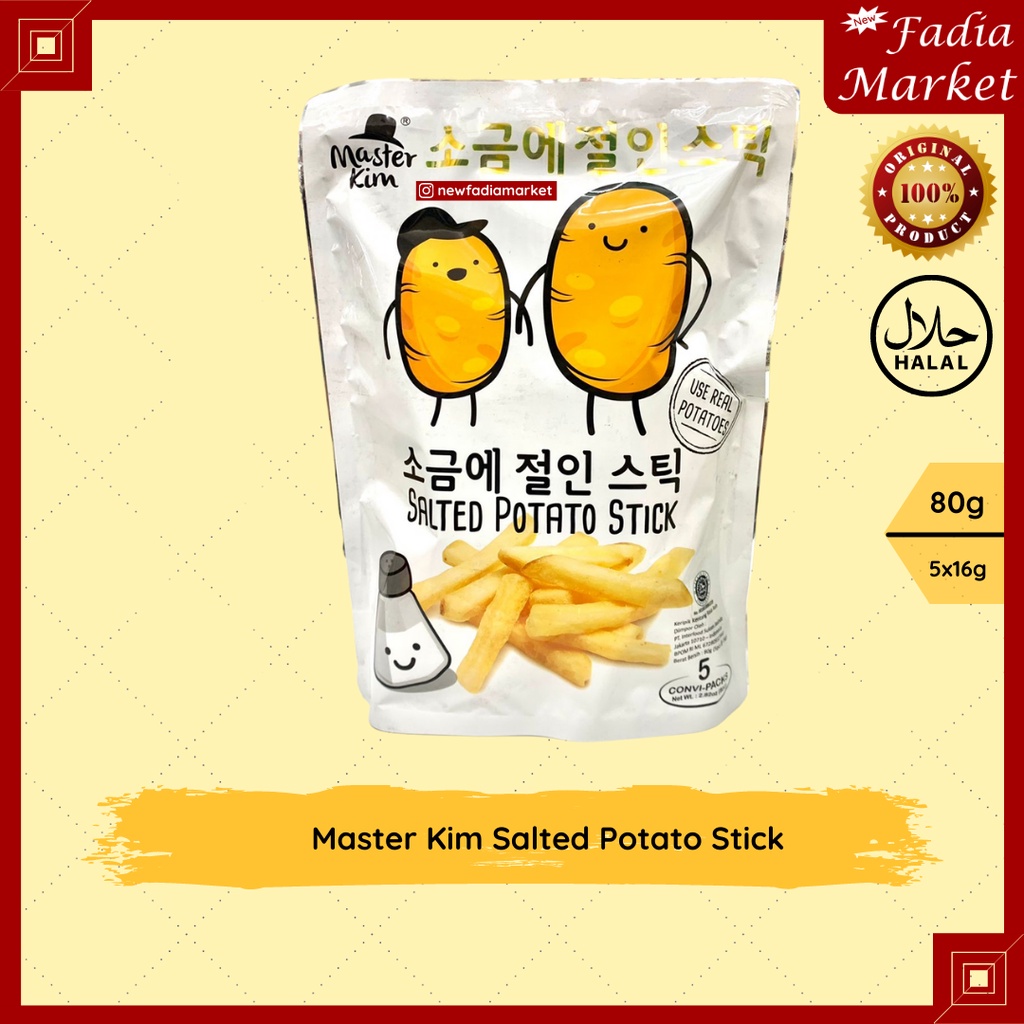 Jual Master Kim Potato Stick (Snack Kentang) - Salted [80g - 5x16g ...