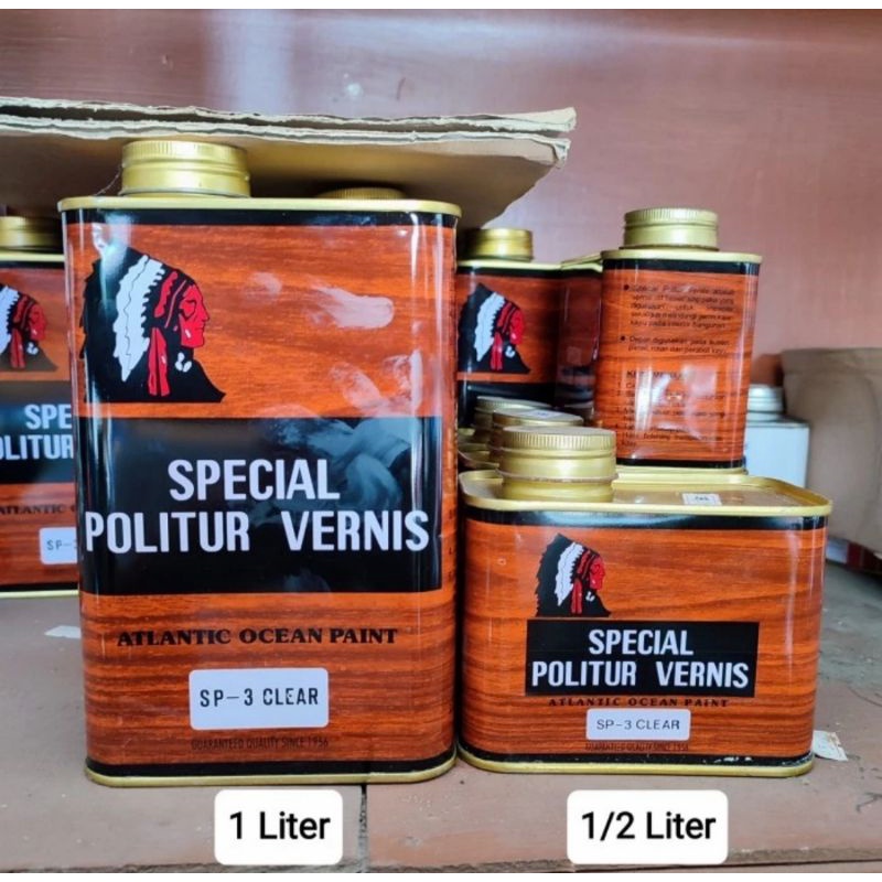 Jual Cat Vernis Politur Plitur Kayu Dayak 1 Liter 1/2 Liter indian ...
