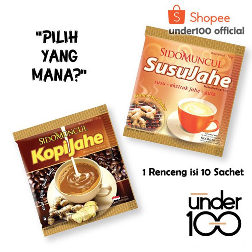 Jual Under100 Sidomuncul Kopi Jahe | Susu Jahe | Jahe Super | Coklat ... Jual Under100 Sidomuncul Kopi Jahe | Susu Jahe | Jahe Super | Coklat ...