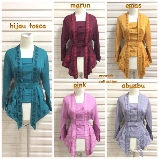 Jual Kebaya Kutubaru Jumbo Polos T029 Tangan 7/8 / Kebaya Kartini Encim ...