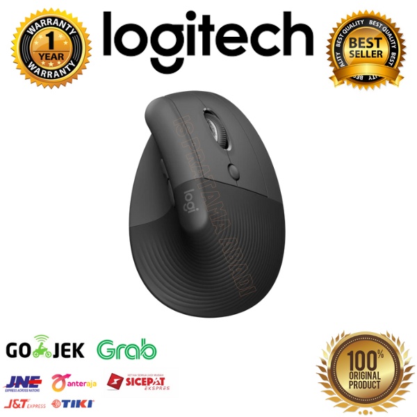 Jual Mouse Logitech Ergonomis Vertikal Lift Wireless Bluetooth Silent ...