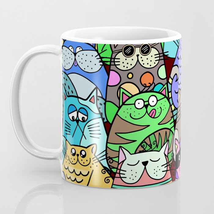 Jual Gelas Mug Gambar Cat Kucing Gang Doodle | Shopee Indonesia