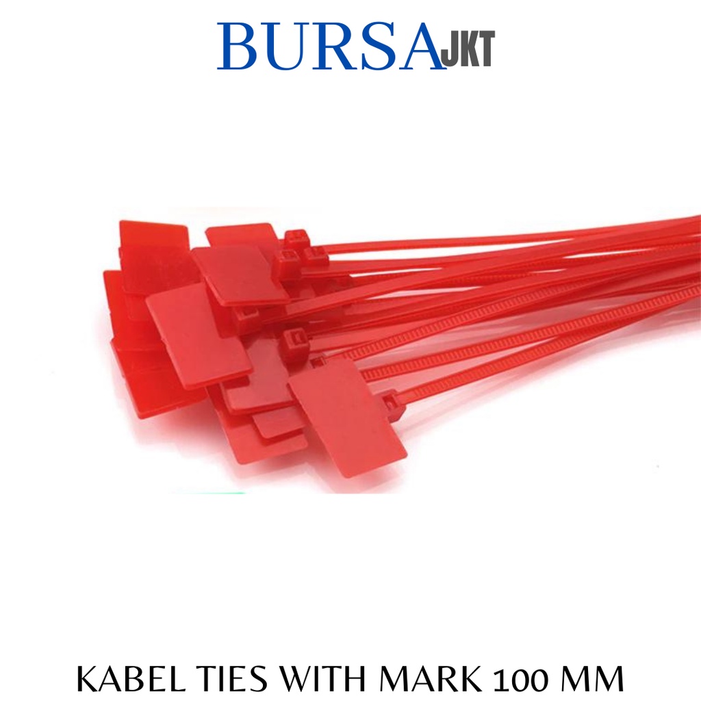 Jual KABEL TIES TIE MARKING PENGIKAT KABEL DENGAN TAG 100 MM | Shopee ...