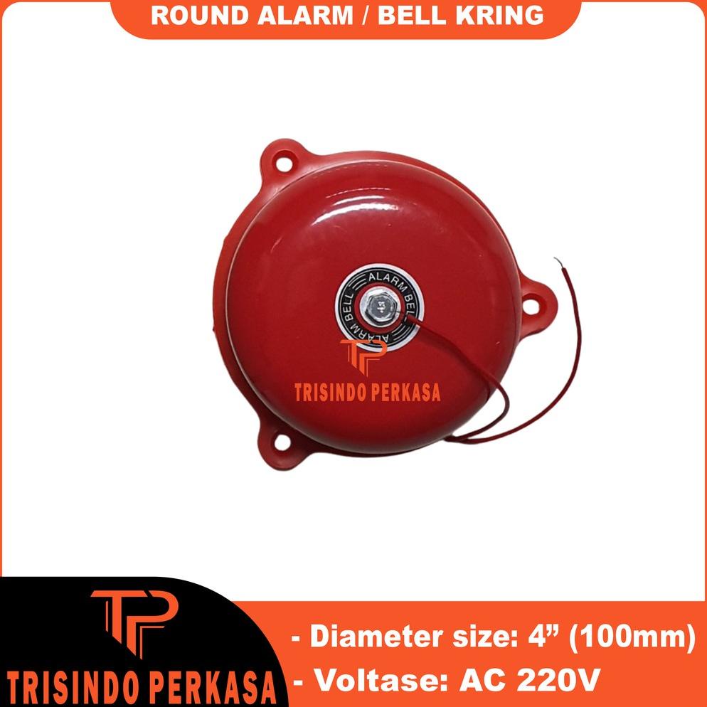 Jual Round Alarm Bell Kring 4" (100Mm) Ac 220V Bel Sekolah Listrik ...