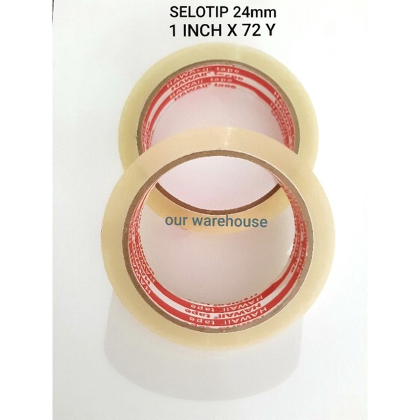 Jual SELOTIP 24 MM X 72 Y ATAU CELLOTAPE 1 INCH X 72 YARD | Shopee ...