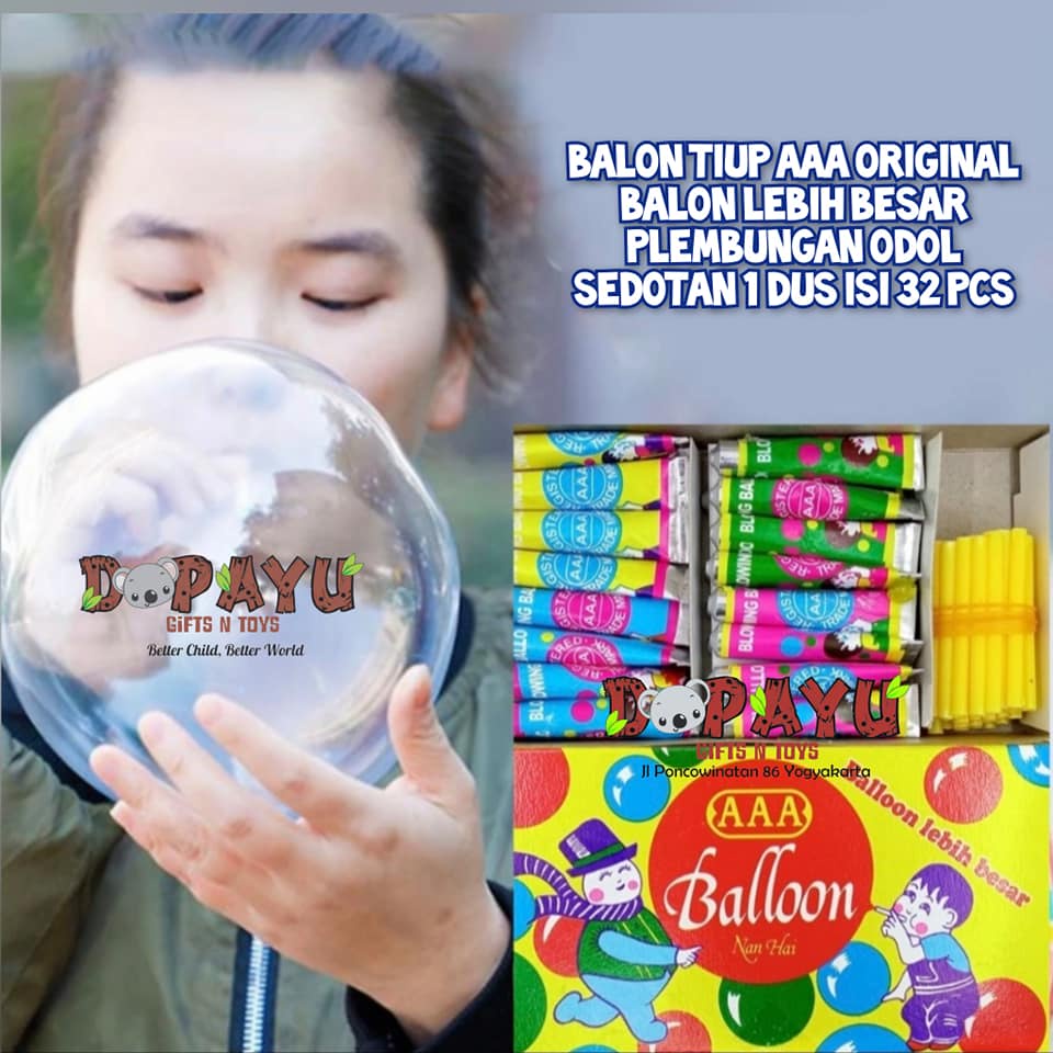 Jual BALON TIUP AAA ORIGINAL TUBE LEBIH BESAR PLEMBUNGAN 1 DUS ISI 32PC ...