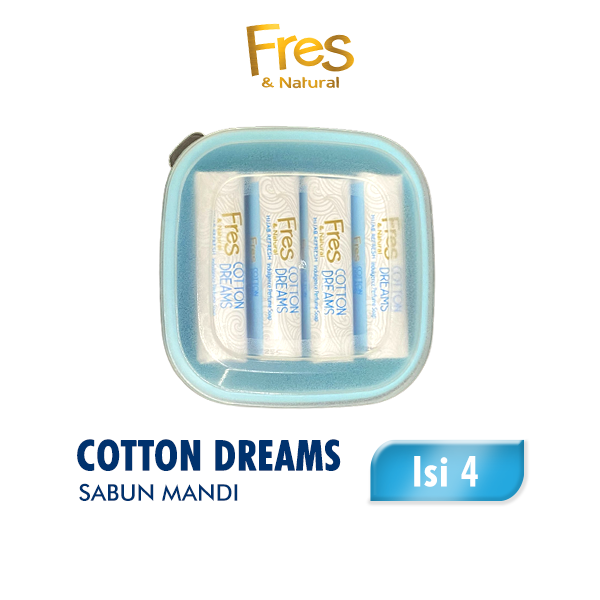 Jual Fres & Natural Sabun Mandi Batang Cotton Dreams Box Bento 72 Gr X4 ...