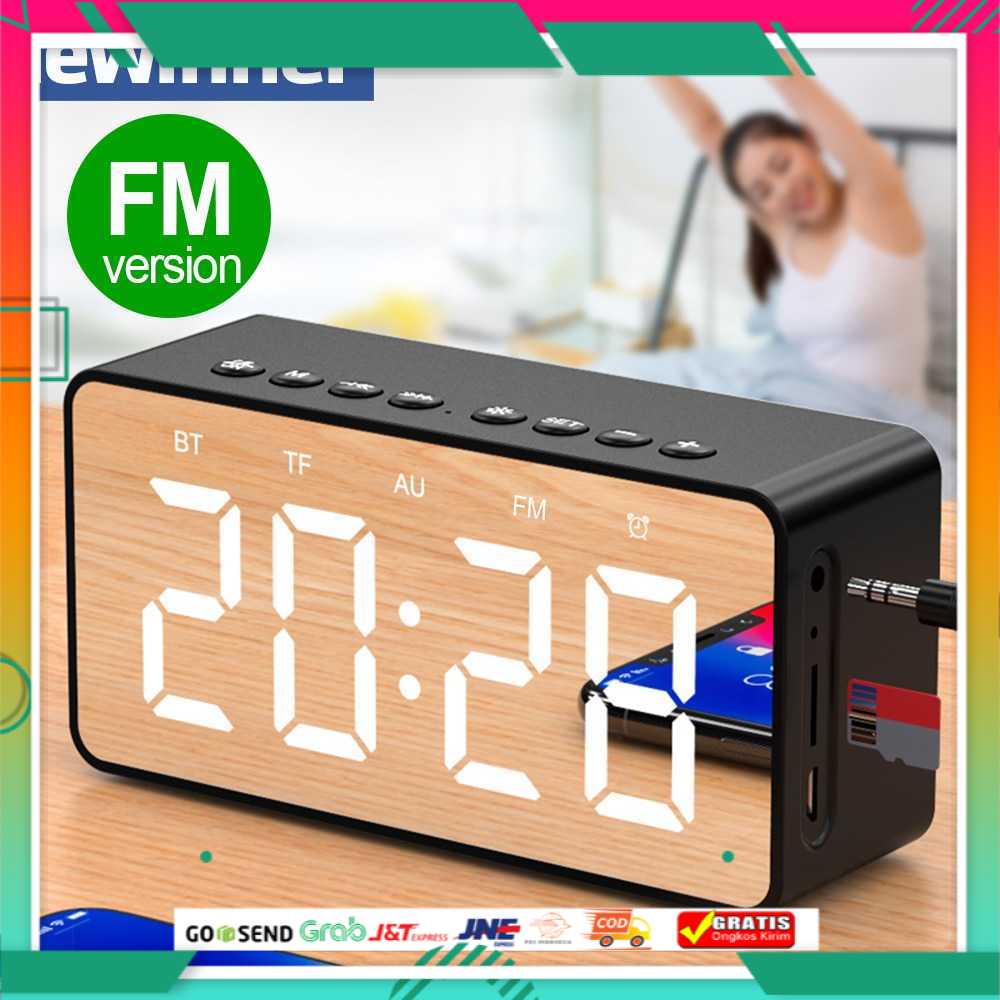 Jual Lewinner Jam Alarm Clock with Bluetooth Speaker TF AUX FM Radio ...