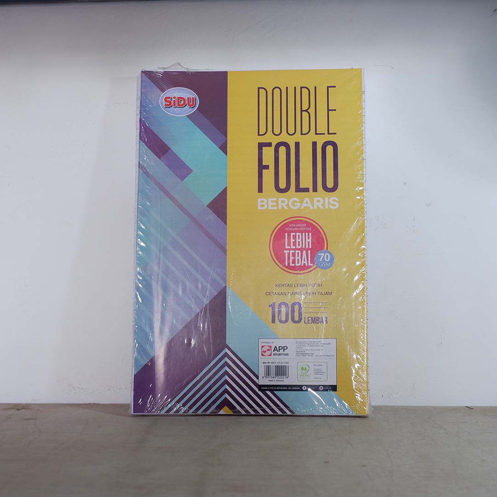 Jual Kertas Double Folio Bergaris Murah Sidu Isi 100 Lembar | Shopee ...
