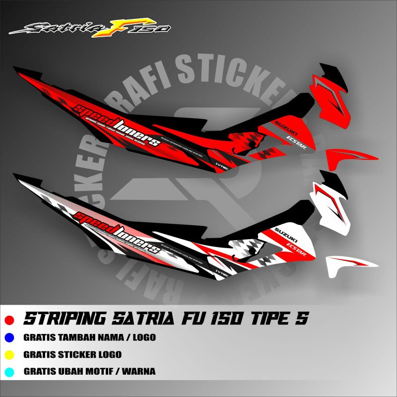 Jual STICKER SETRIPING SATRIA FU 150 VARIASI DESIGN SUKA SUKA ...