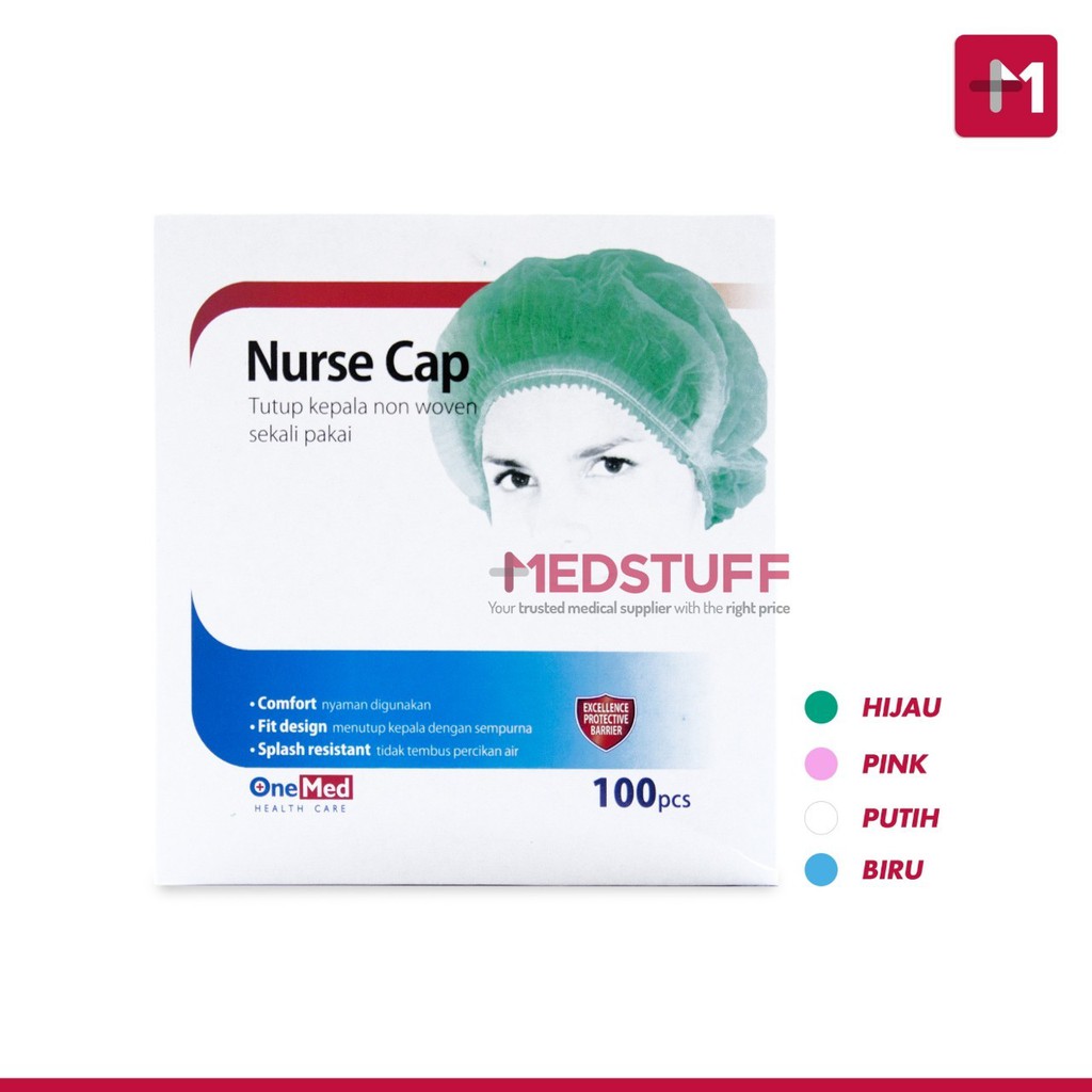 Jual Nurse Cap Onemed Nursecap Hair cap Hair Net Penutup Kepala ...