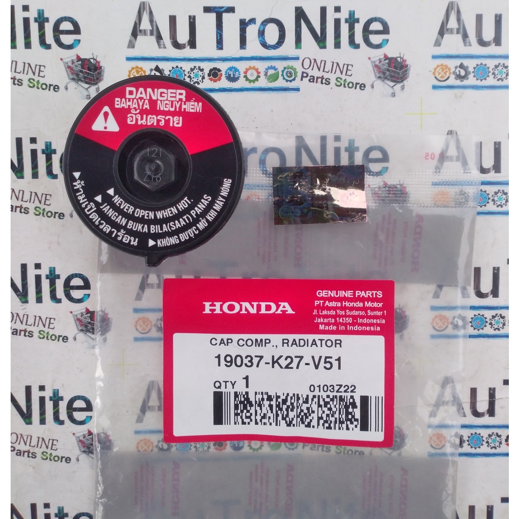 Jual Tutup CAP Assy COMP RADIATOR 19037-K27-V51 Original Honda AirBlade ...