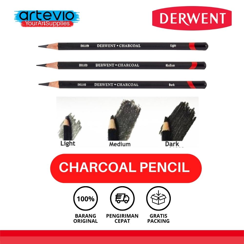 Jual Pensil / Pensil Sketsa / Pensil Gambar / Derwent Charcoal Pencils | Shopee Indonesia