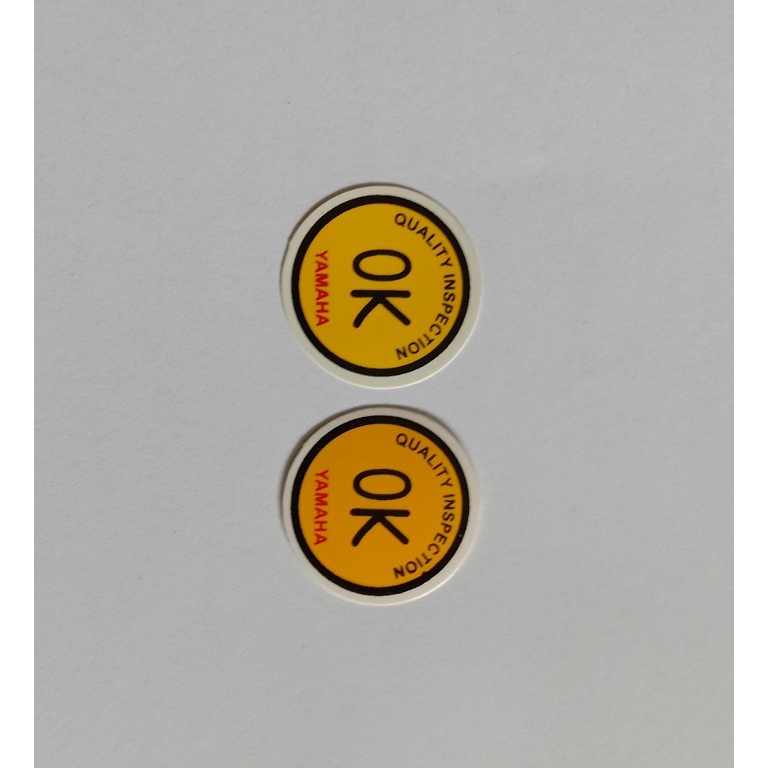 Jual sticker motor stiker logo QUALITY INSPECTION OK YAMAHA orange ...