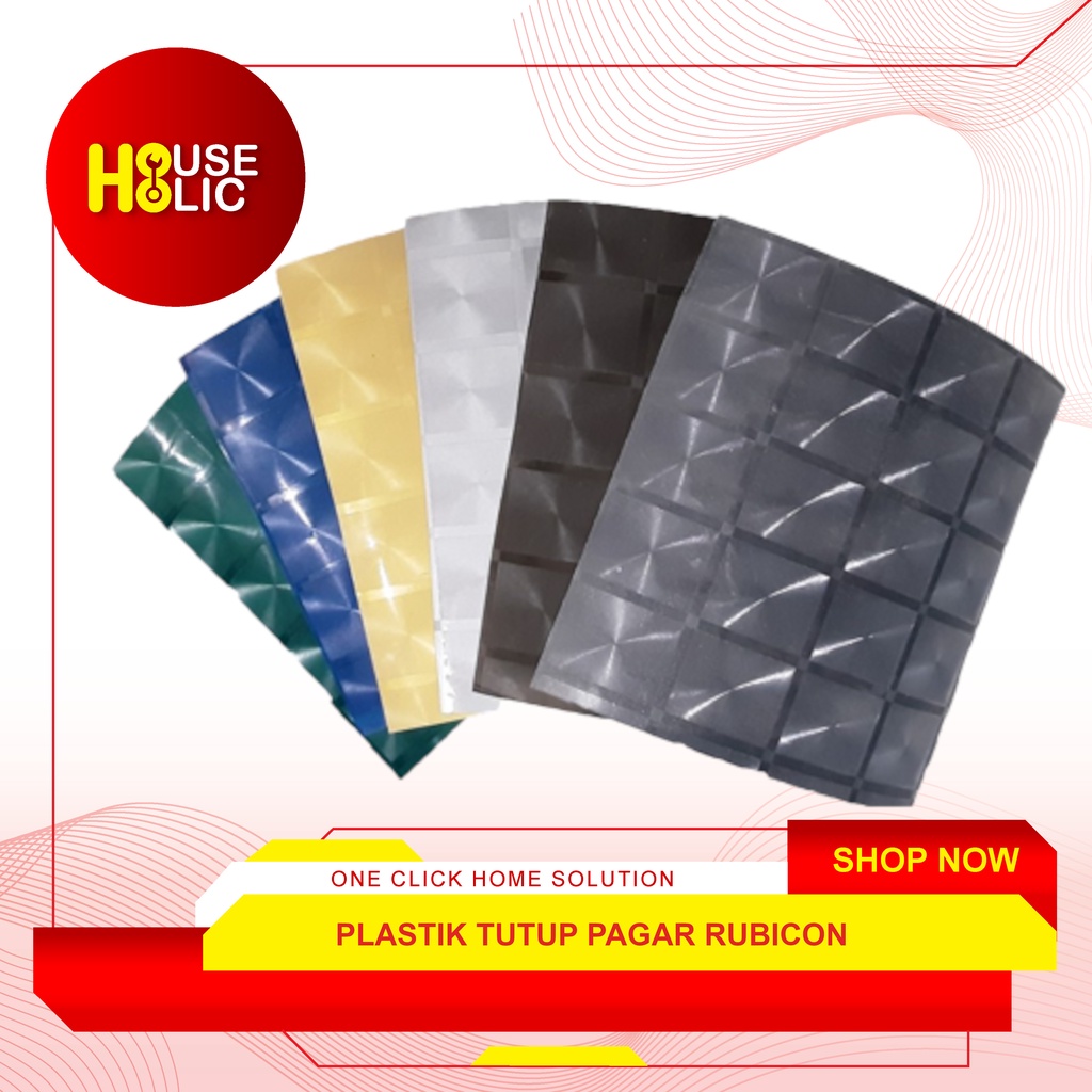 Jual Fiber Plat Plastik Tutup Pagar Motif RUBICON / Plastik Penutup ...