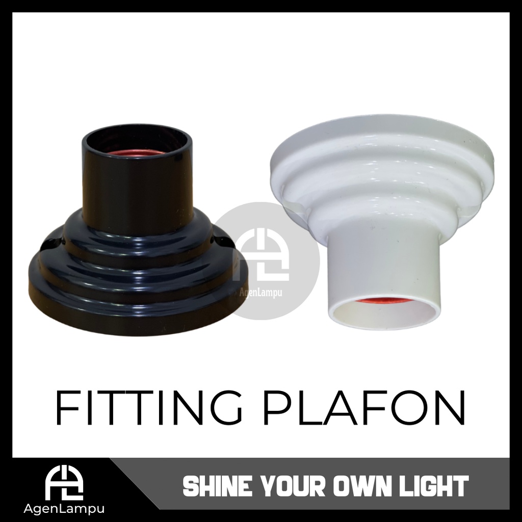 Jual Fitting Plafon / Fiting Lampu Plafon Tempel Rumah E27 | Shopee ...