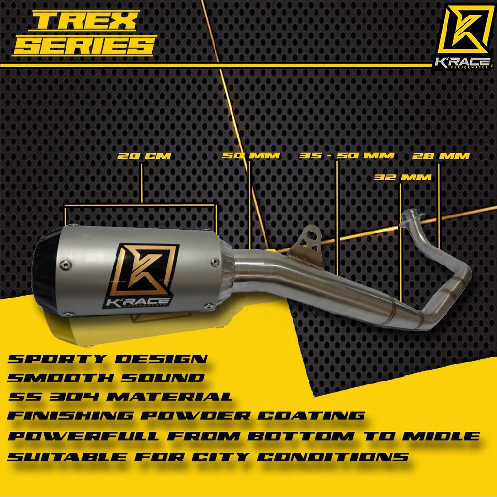 Jual Knalpot K'race Exhaust Yamaha Aerox T-Rex Series | Shopee Indonesia
