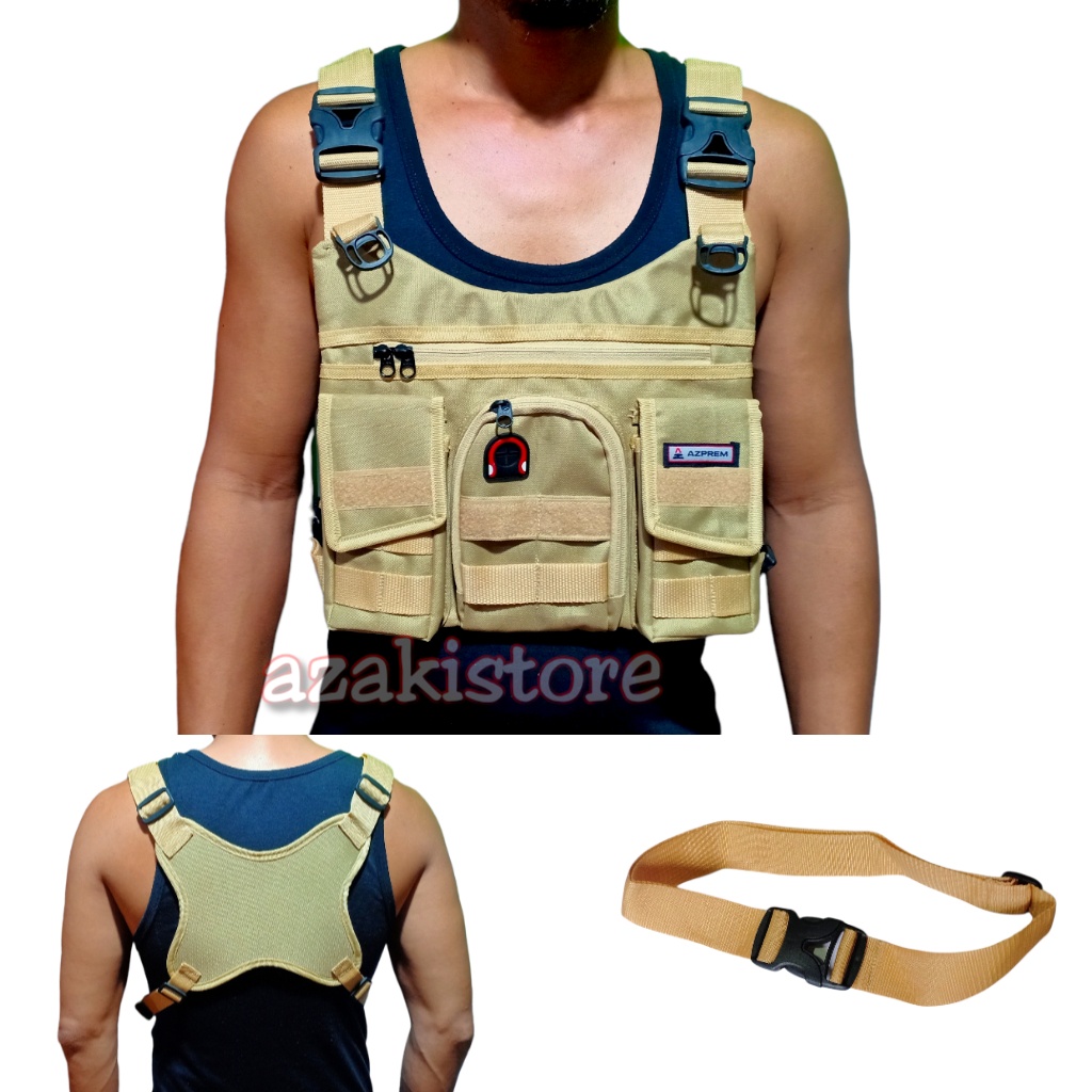 Jual Tas Dada Pria - Rompi Dada - Chest Rig Bag Army - Biker Motor ...