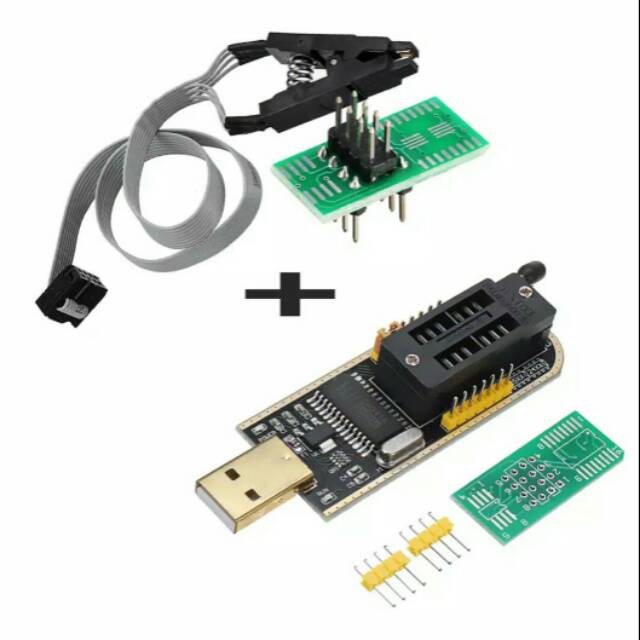 Jual CH341A 24 25 Series EEPROM Flash BIOS USB Programmer + Klip On ...