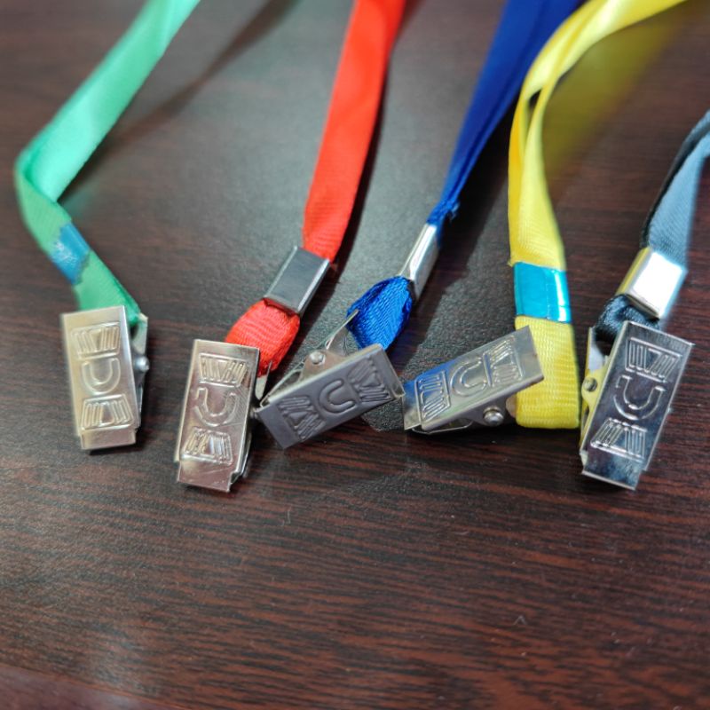 Jual Tali Gantungan Id card 1cm tali badge ID nylon Name tag Ujung Besi ...