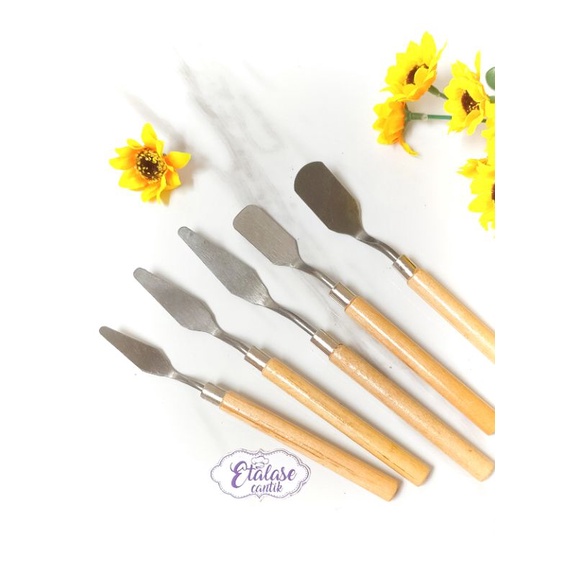 Jual Pisau palette knife spatula mini set/spatula mixing palette /palet ...