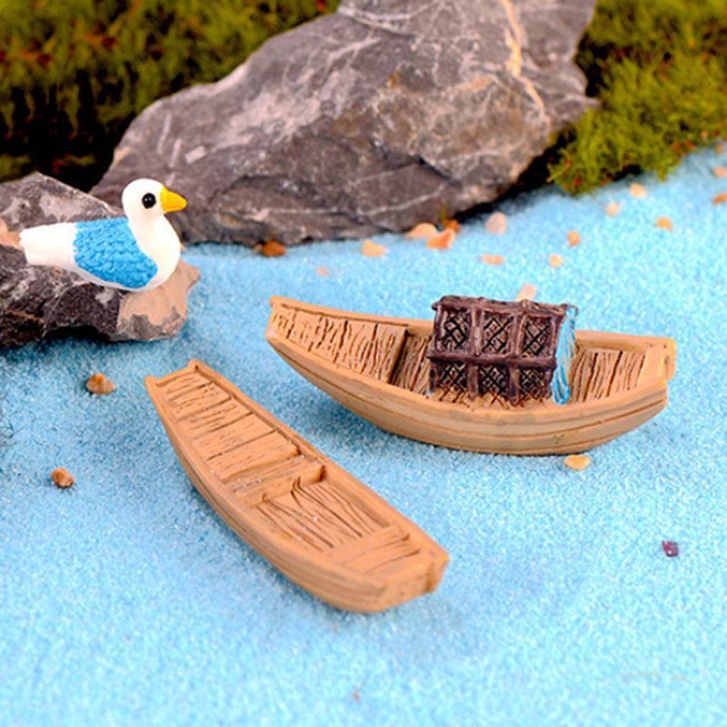 Jual 1pc Miniatur Perahu Nelayan Pancing Fishing Kapal Sampan Laut Ikan ...