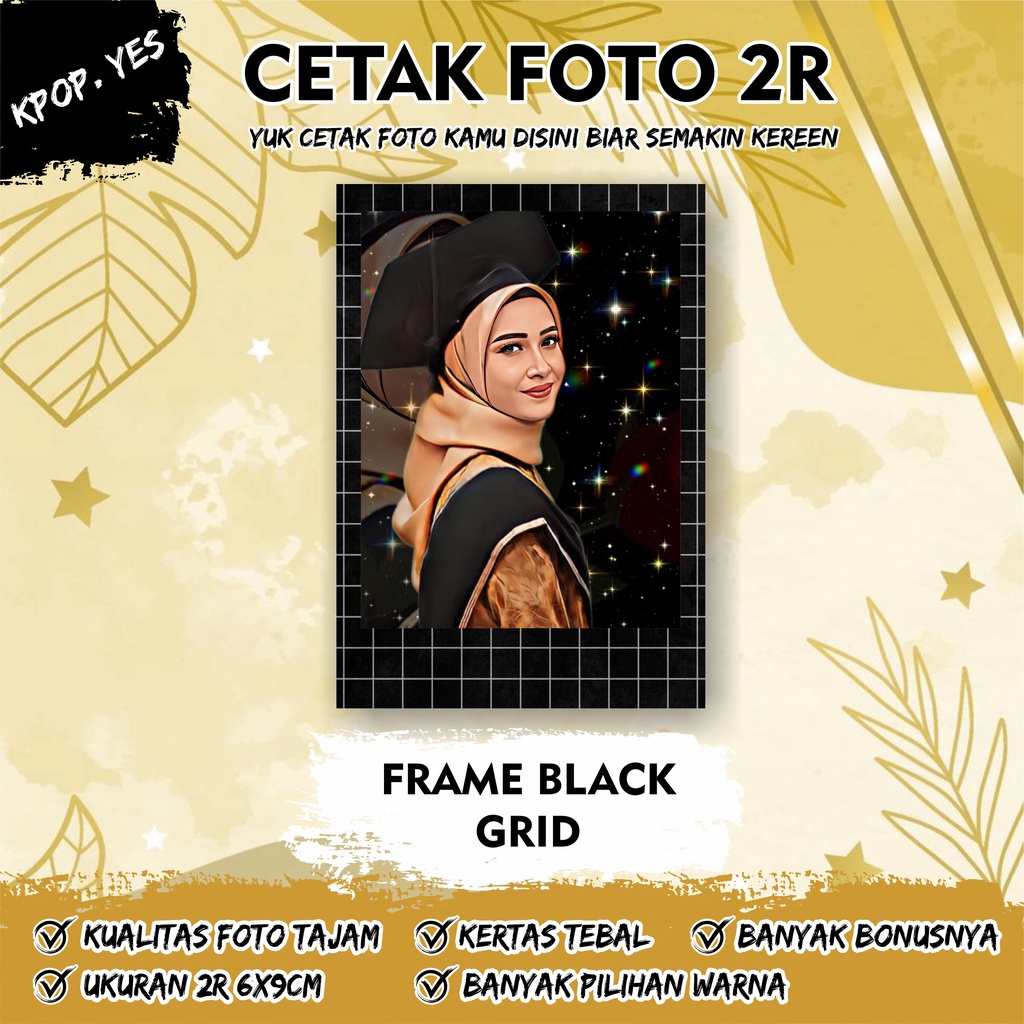 Jual CETAK FOTO UKURAN 2R (Frame Putih, Hitam, Rainbow, Blackgrid, Full ...