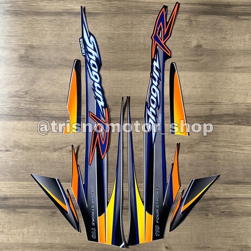 Jual striping lis list suzuki shogun new 110 r 2002 hitam full sticker ...