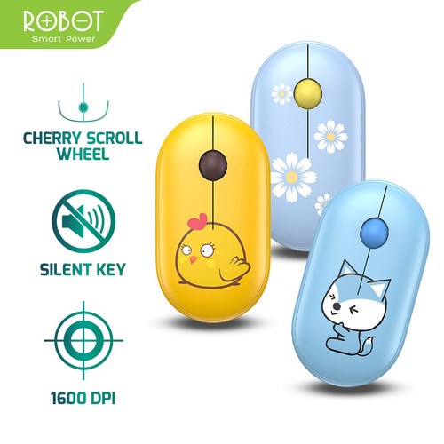 Jual GARANSI 1 TAHUN MOUSE WIRELESS ROBOT M230 KARAKTER SILENT KEY ...