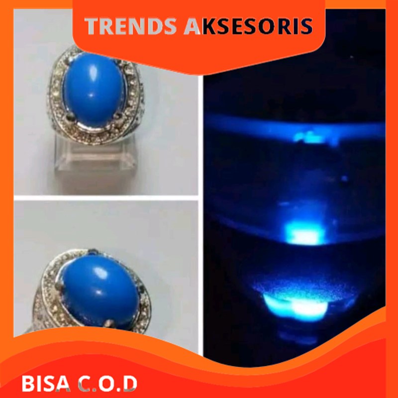 Jual [TRENDS] CINCIN VIRAL BATU AKIK BIRU SAFIR, MERAH DELIMA, HIJAU ...