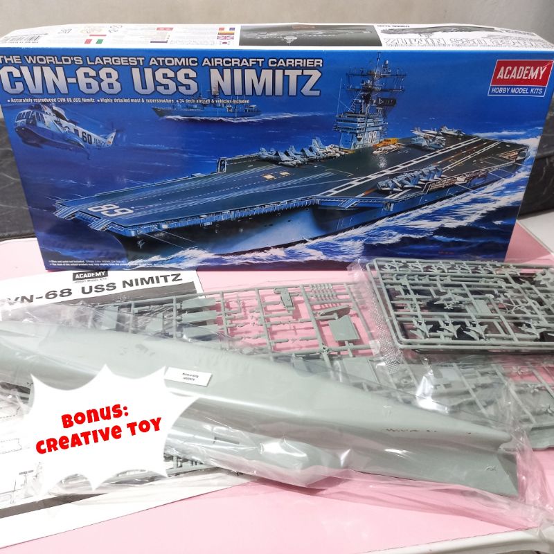 Jual Kapal induk USS Nimitz Aircraft Carrier Model kit Rakit Puzzle Besar 3D DIY | Shopee Indonesia