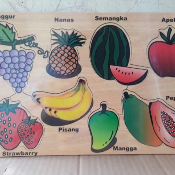 Jual Berkualitas Puzzle / Puzle / Pazel kayu MDF Buah Buahan | Shopee ...