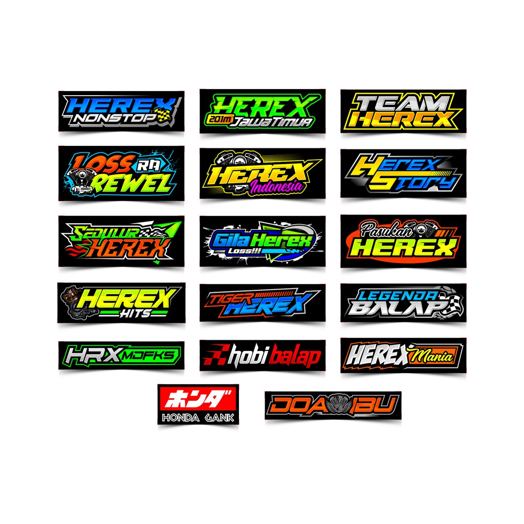 Jual Stiker Herex / Sticker Motor / Stiker Racing - Isi 17 - CB GL MP ...