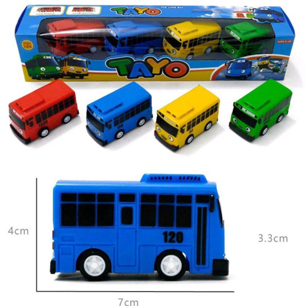 Jual MAINAN BUS TAYO PULLBACK 4 PCS LITTLE BUS TAYO SET | Shopee Indonesia