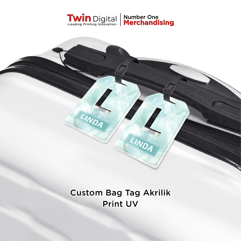 Jual Twindigital Custom Luggage Tag Akrilik Gantungan Label Nama Tas ...