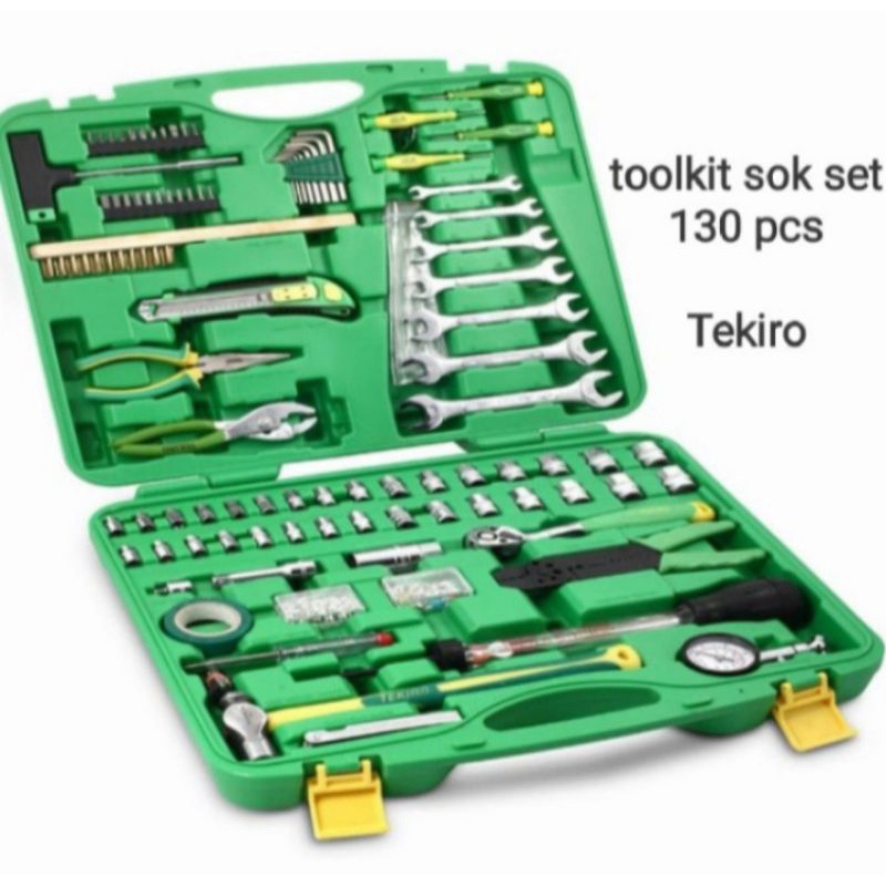 Jual Original TEKIRO - mekanic tool set 130 pcs | Shopee Indonesia
